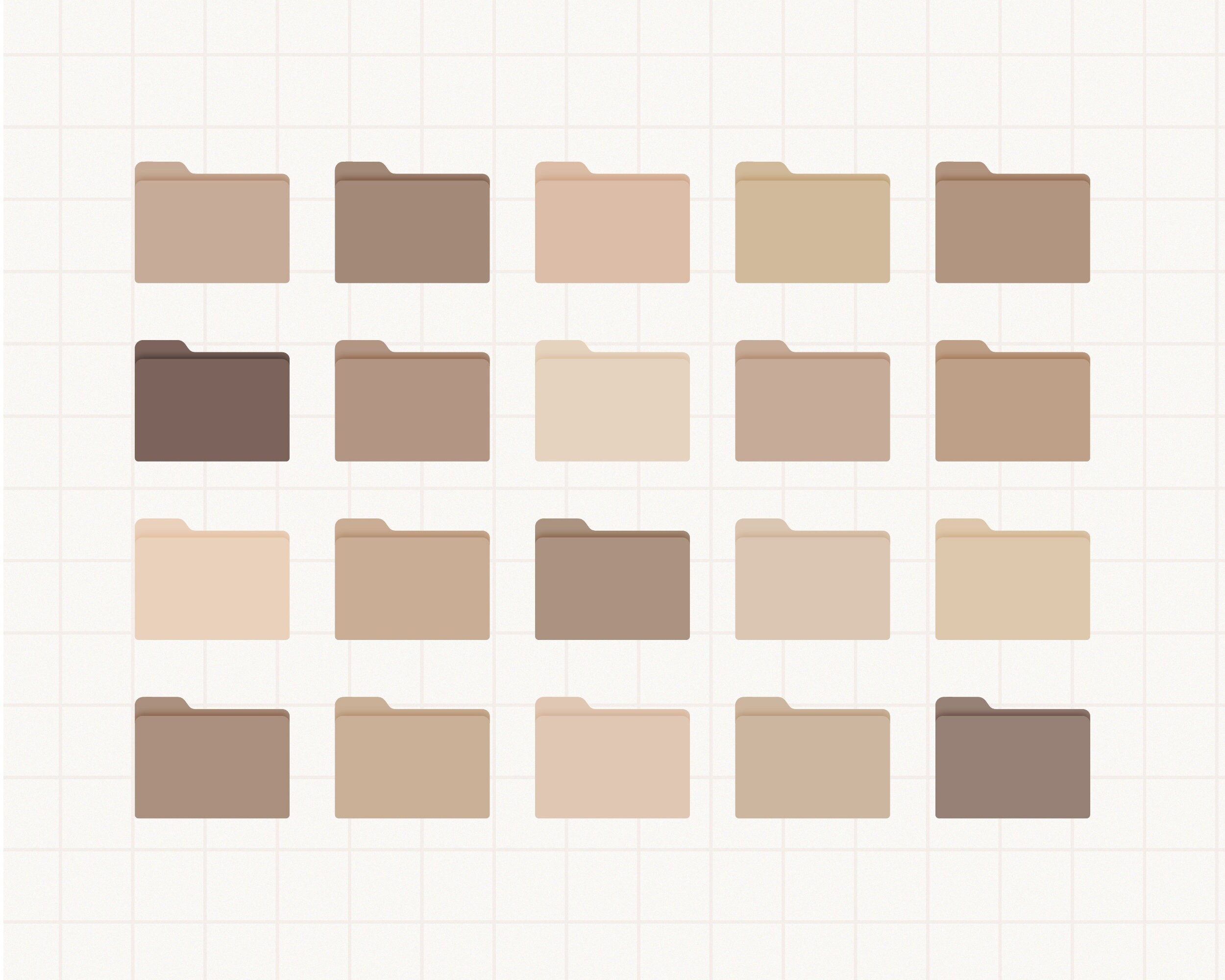 Natural Brown Desktop Folder Icon for Mac and Windows, Folder Organizer ...