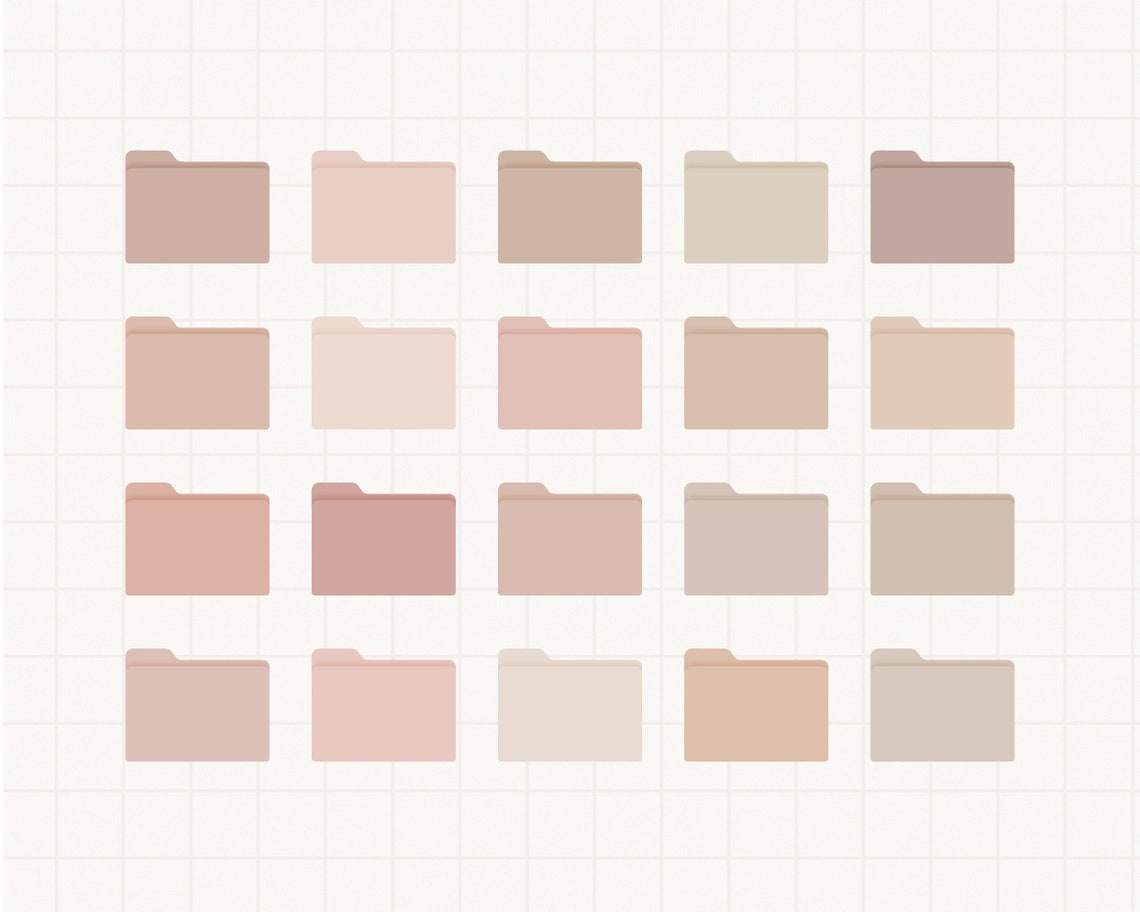 Natural Beige Desktop Folder Icon for Mac and Windows Mac - Etsy