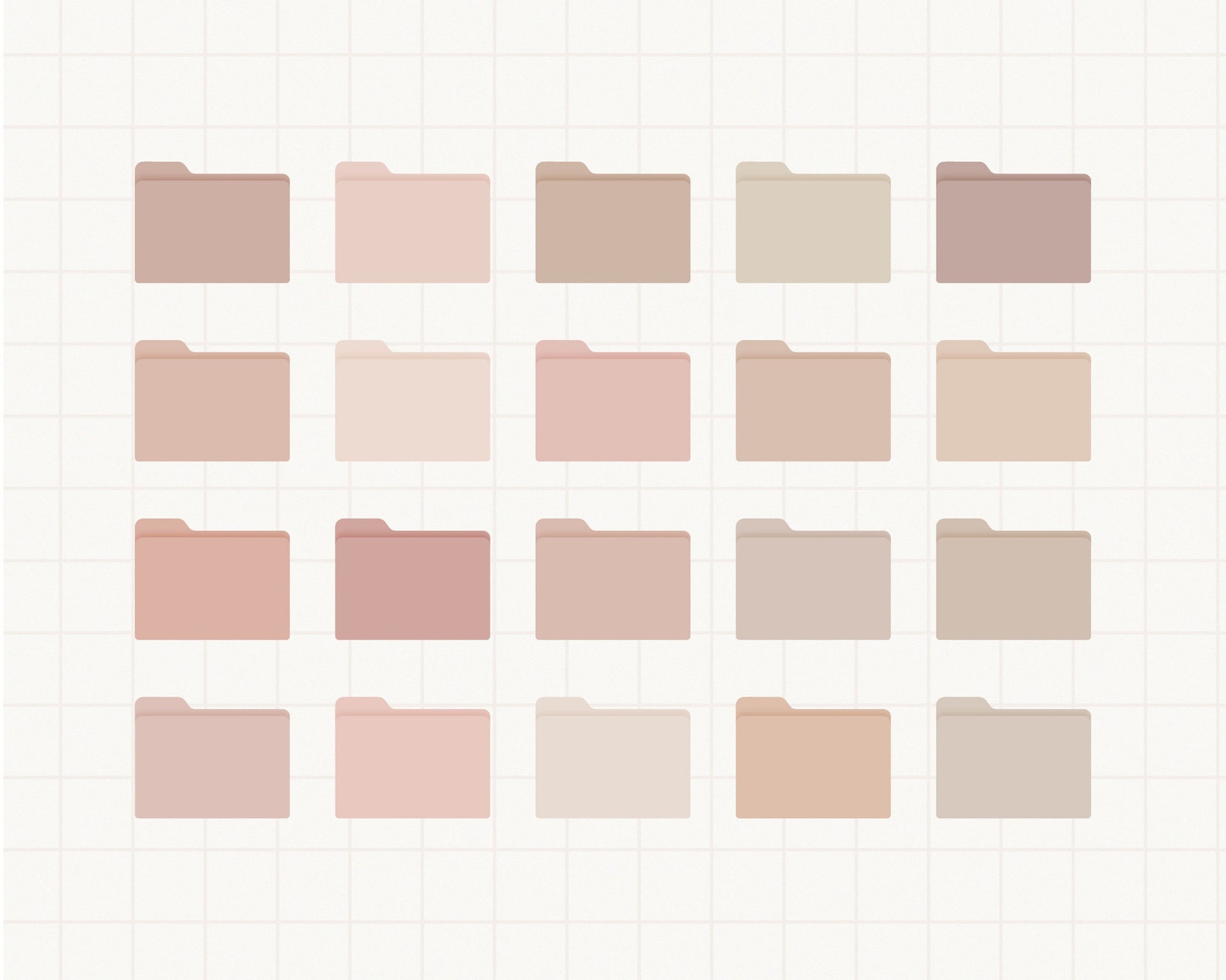 Natural Beige Desktop Folder Icon for Mac and Windows, Mac Desktop ...