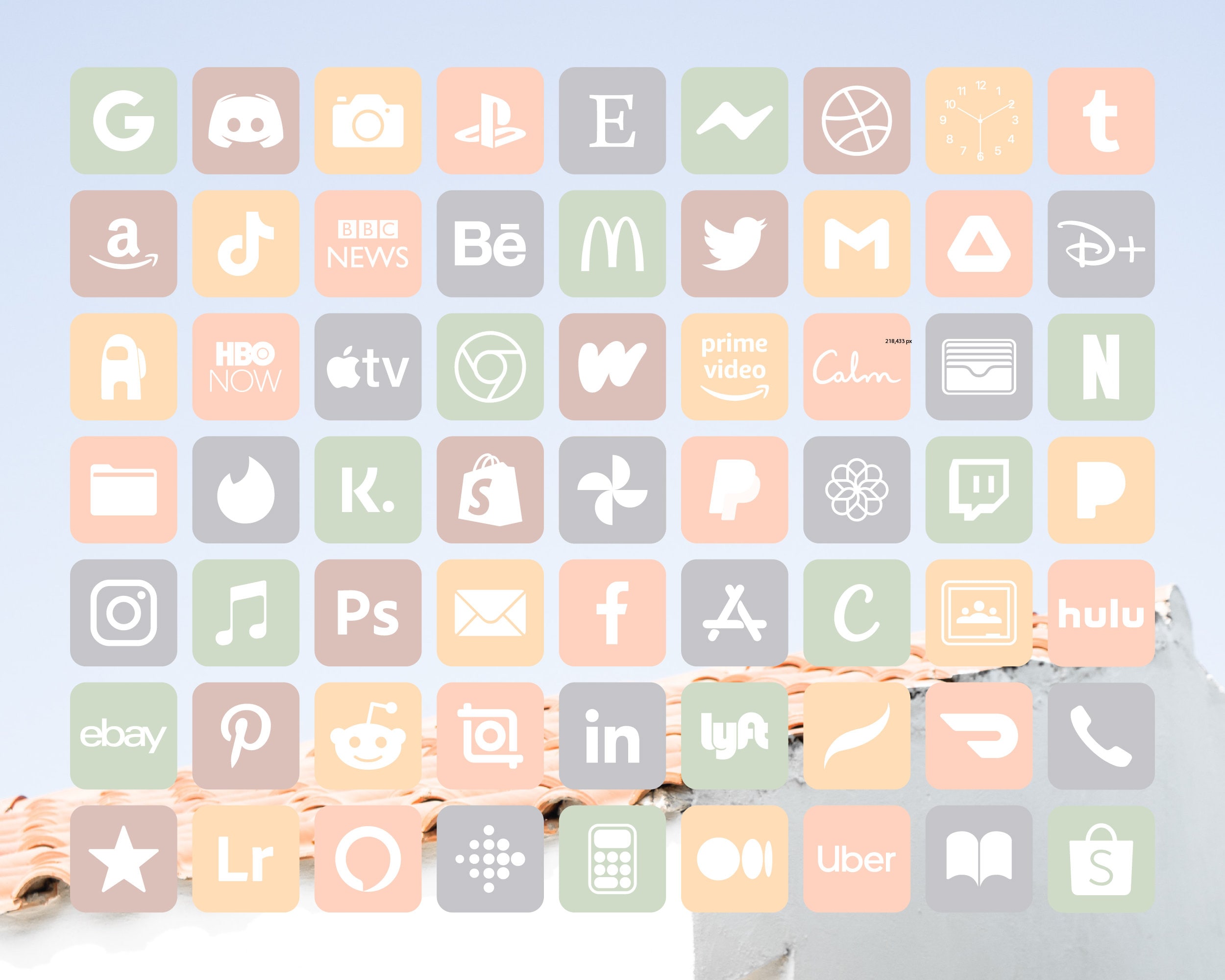 IOS 14 App Icon Pastel | Pastel App Icon for IOS 14 | iPhone Icon ...