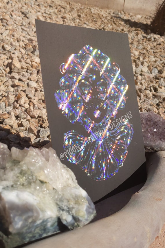 Lilith Holographic Rainbow Pixel Foil Print 8x10 Size | Etsy