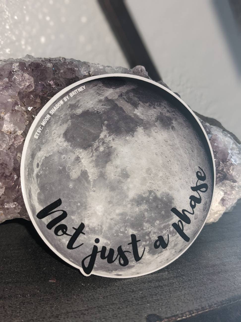 Not just a phase Full Moon weatherproof sticker 3x3 | Etsy