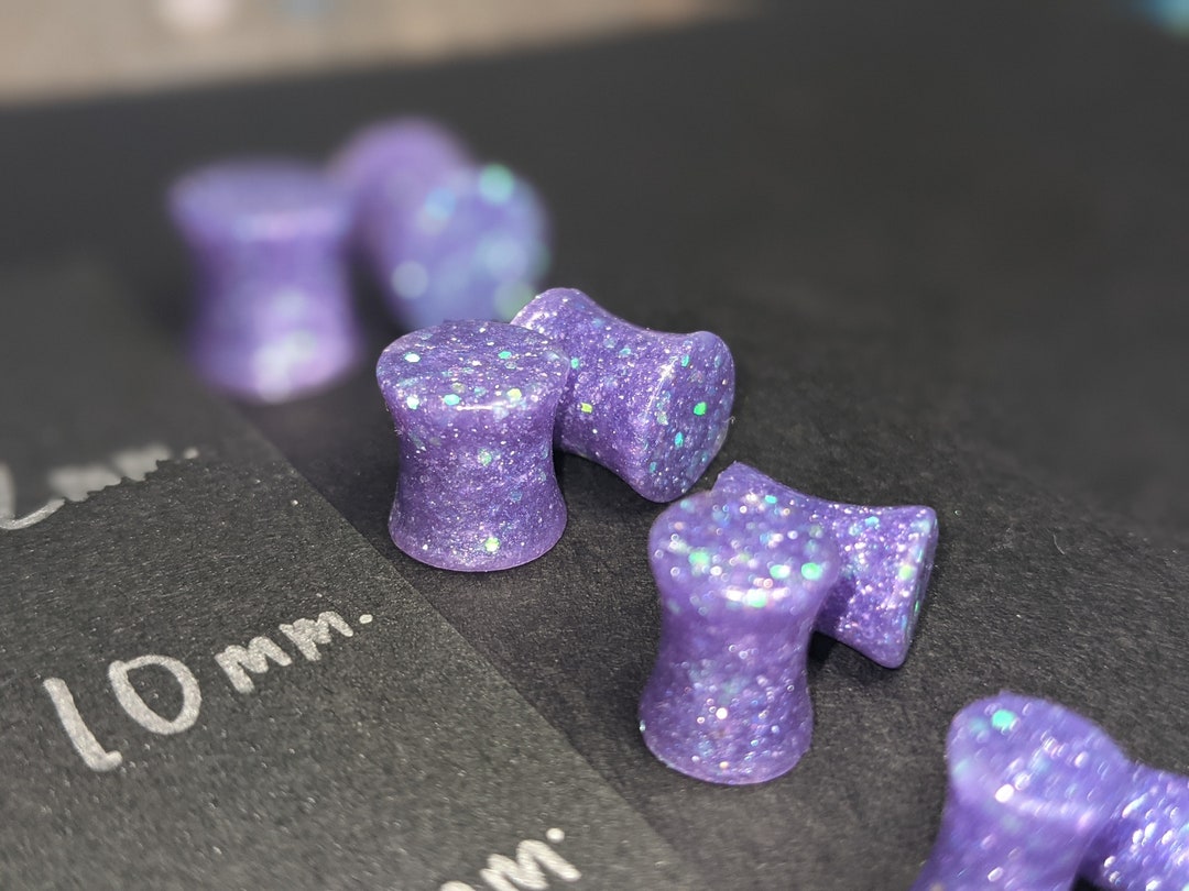 Grape Soda Handmade Resin Ear Gauges Plugs for Stretched Ears 4mm, 5mm ...