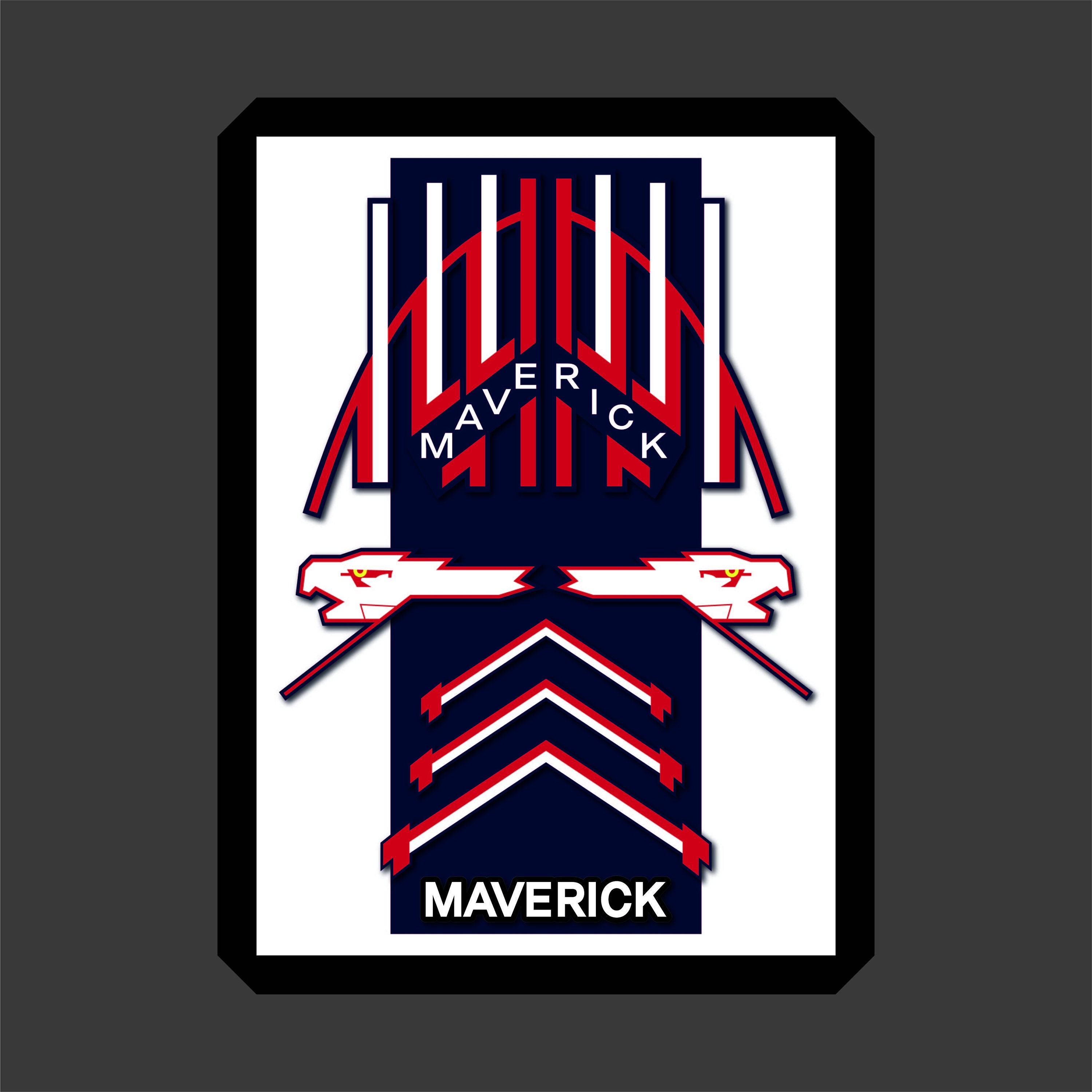 Maverick print B wall art fan art vector design | Etsy