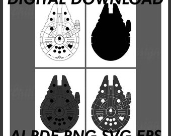Millennium Falcon Png - Etsy