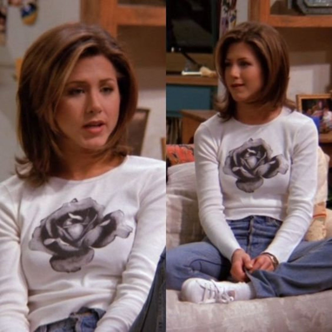 Rachel Green Rose Graphic Long Sleeve Tee | Rachel Green | Friends Tv ...