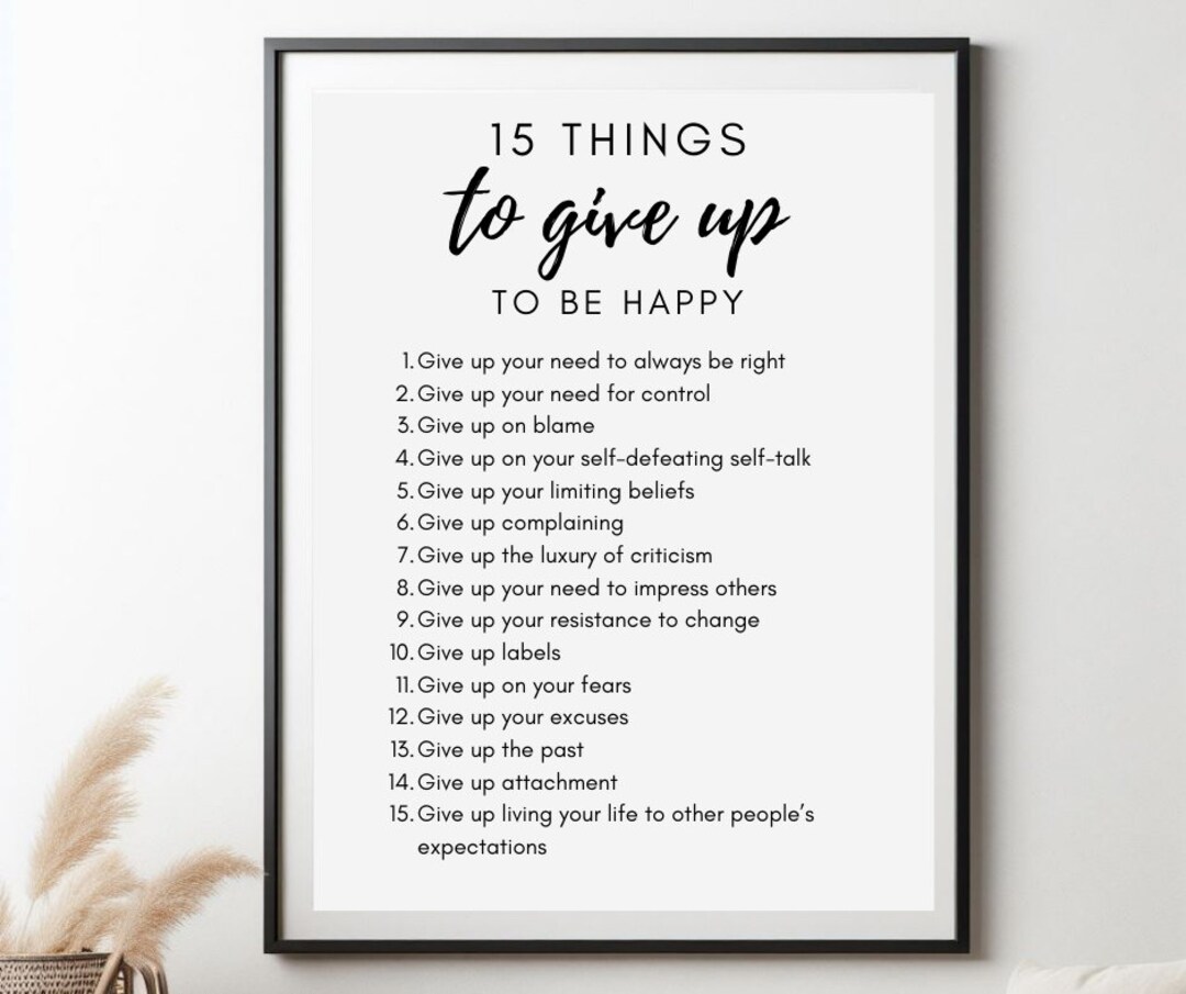 15 Things to Give up to Be Happy, Purpose Fairy Quote, New Year ...