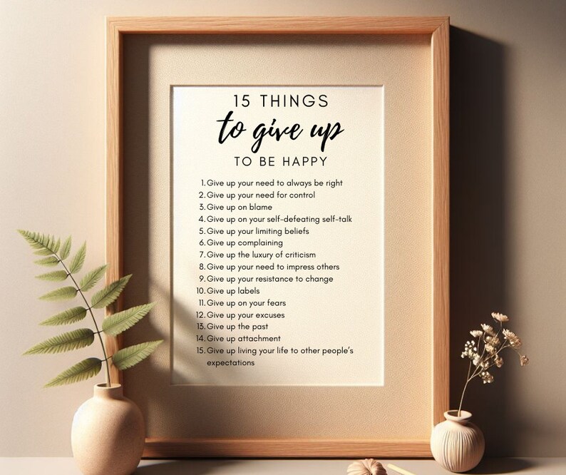 15 Things to Give up to Be Happy, Purpose Fairy Quote, New Year ...