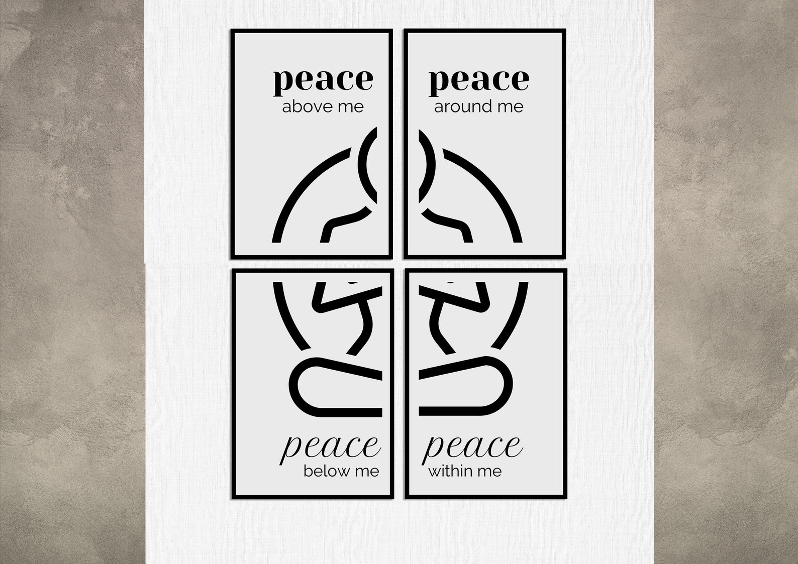 Peace Above Me, Below Me, Around Me, Peace Within Me - Meditation Quote ...
