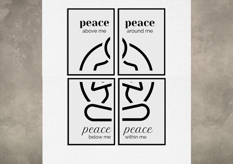 Peace Above Me, Below Me, Around Me, Peace Within Me - Meditation Quote ...