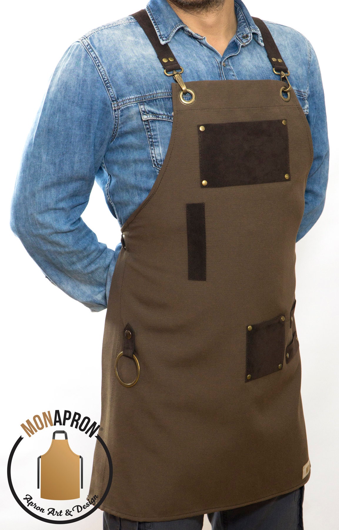 Free Monogram Gift for Her Barista Apron Stylist Apron Kitchen - Etsy