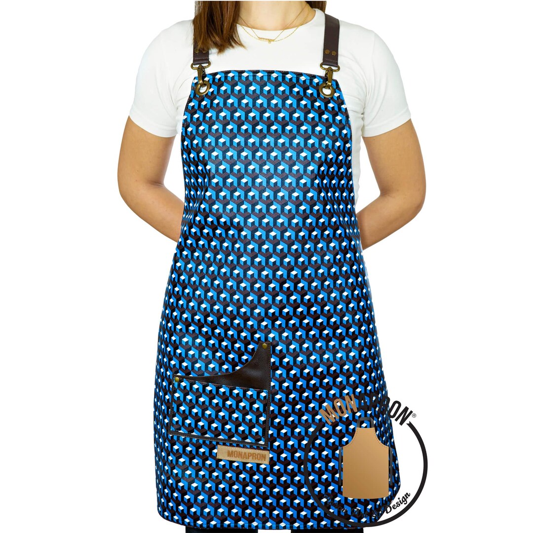 Personalized Vegan Leather Apron Women Men Waterproof, Adjustable ...