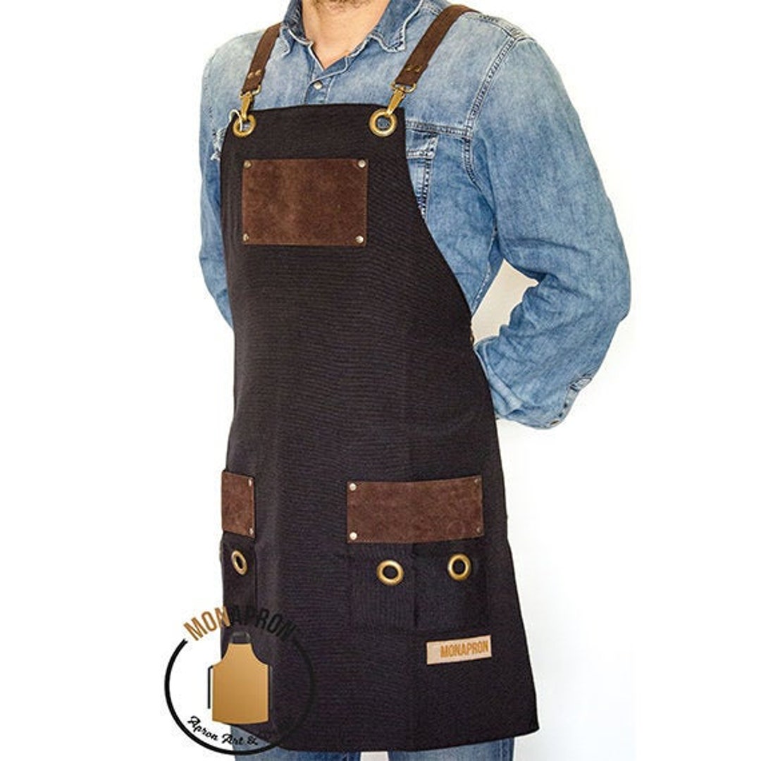 Free Personalized Apron Gift for Men Barista Apron Bbq Apron Barber ...