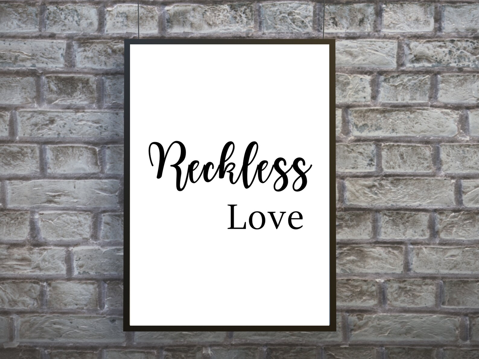 Reckless Love / Wall art print / inspirational quotes / lyrics | Etsy
