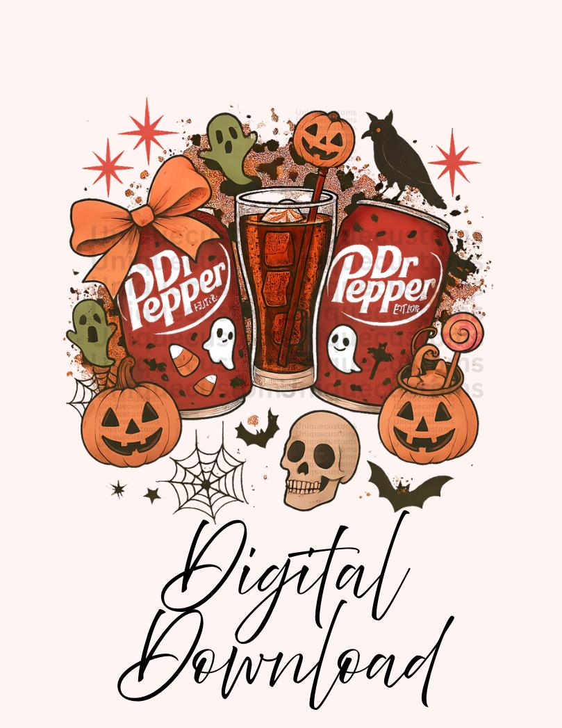 Retro Halloween Dr. Pepper PNG: Spooky Soda Design (digital Download ...