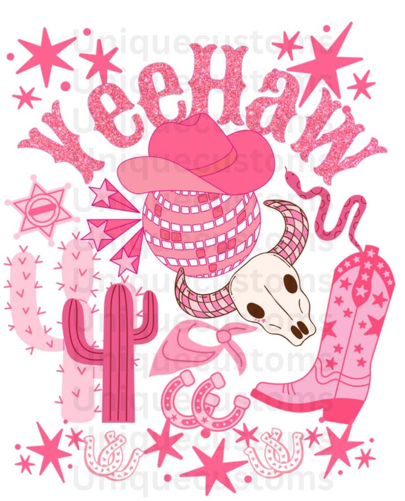Yeehaw Pink Western Png/jpg - Etsy