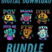 Fun Food Character Digital Download Bundle Retro Kawaii Clipart Png/jpg ...