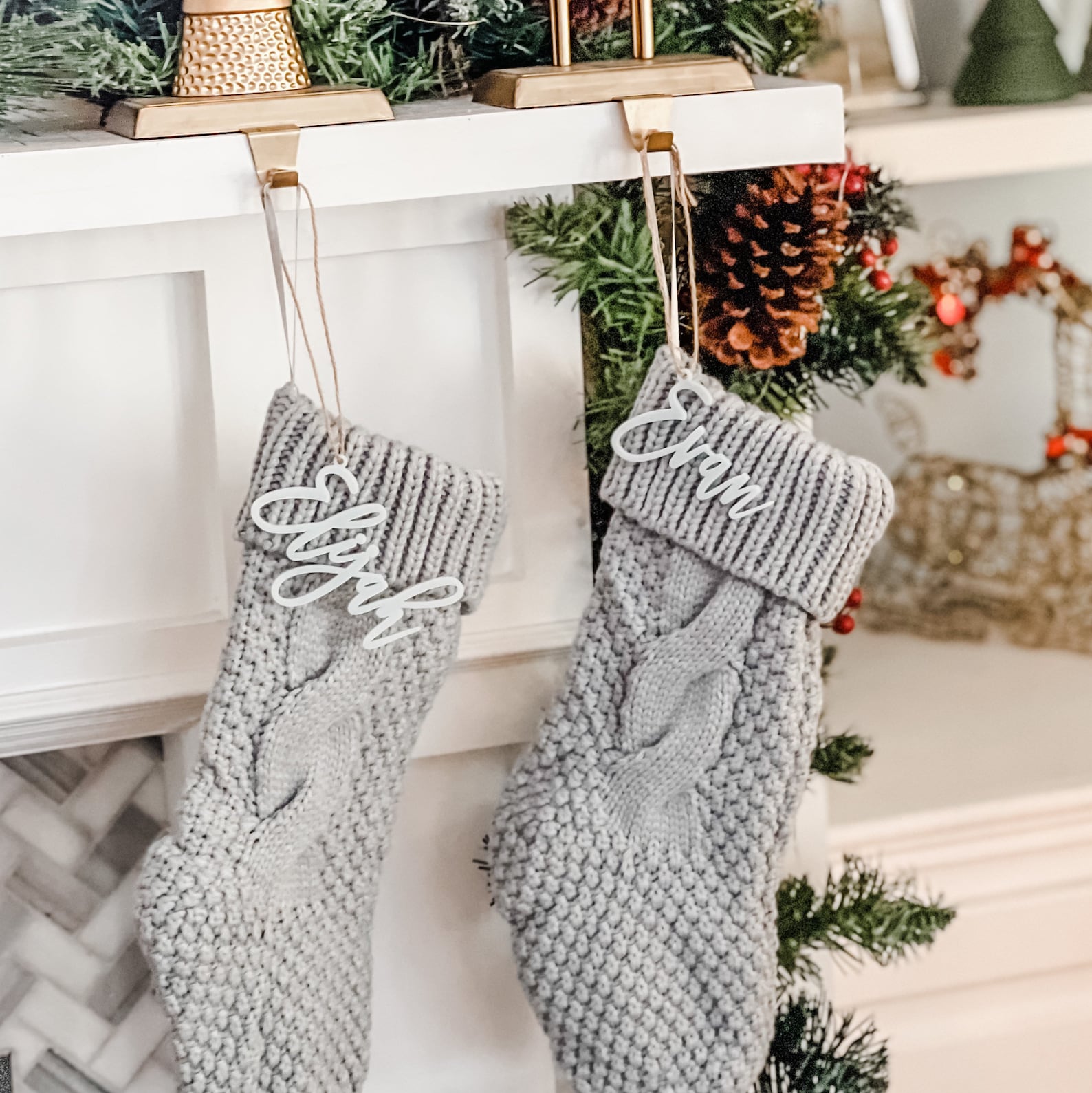 Stocking Name Tags Names for Stocking Acrylic Names - Etsy