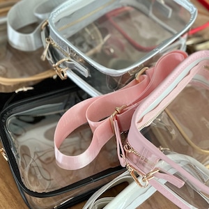 Game Day Bag With Varsity Letter Patches | Clear Stadium Bag With Team ...