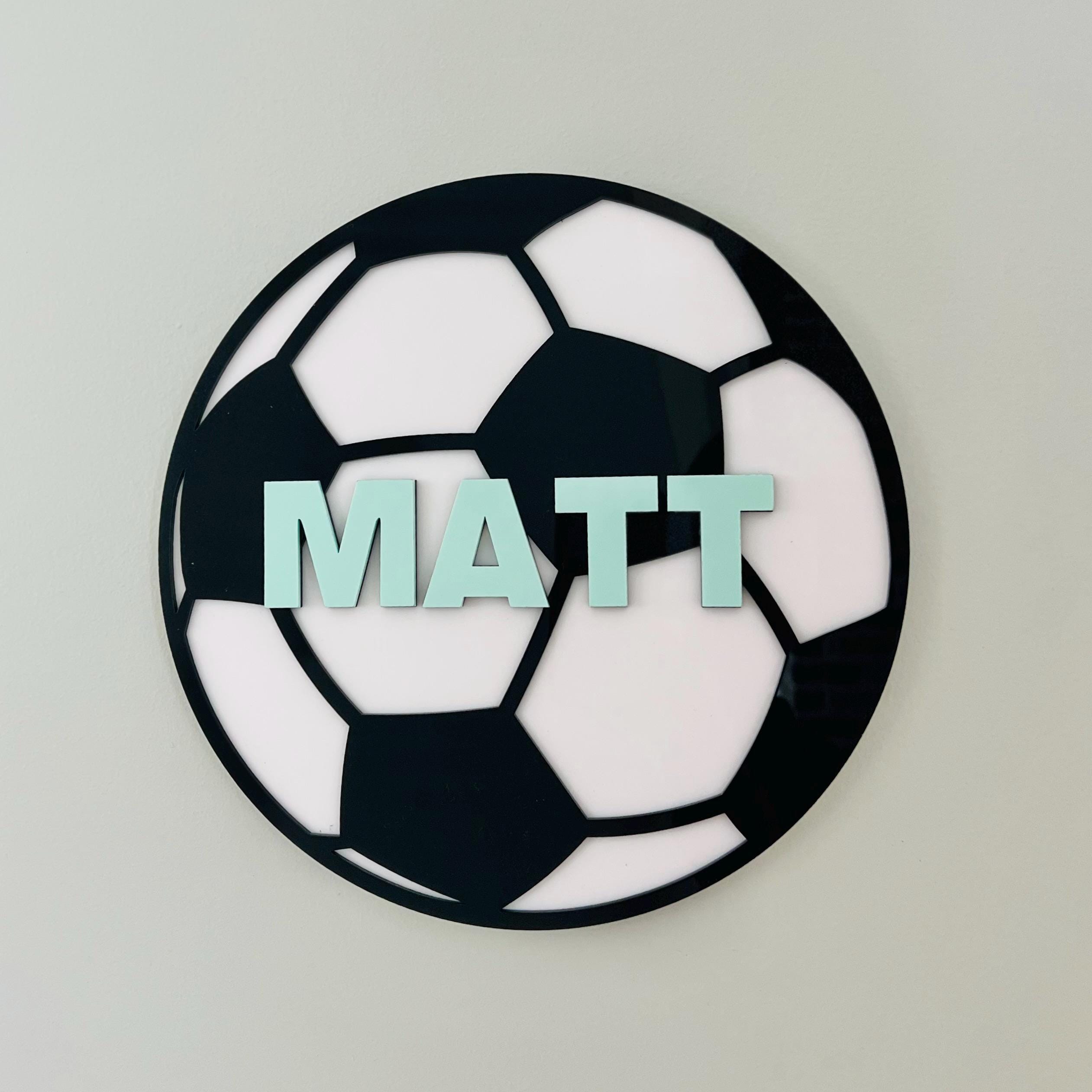 Soccer Name Sign | Soccer Room Decor | Soccer Theme | Bedroom Door Name ...