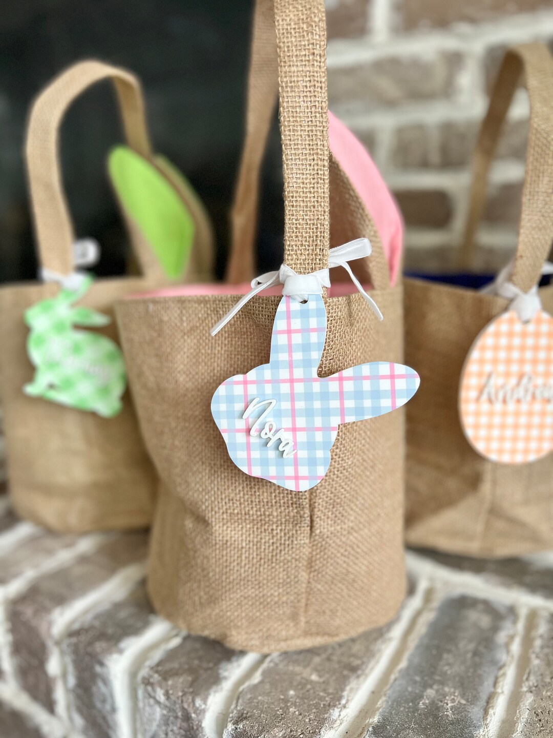 Easter Basket Tags | Easter Name Tags | Bunny Name Tag | Acrylic Easter ...