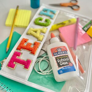 Teach Bag | Teach Pouch | Chenille Varsity Letter Patches | Gift for ...