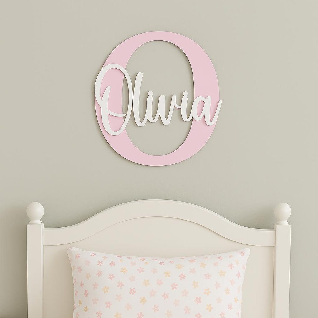 Name Sign | Kids Room Name Sign | Initial Sign| Name Wall Art | Child ...