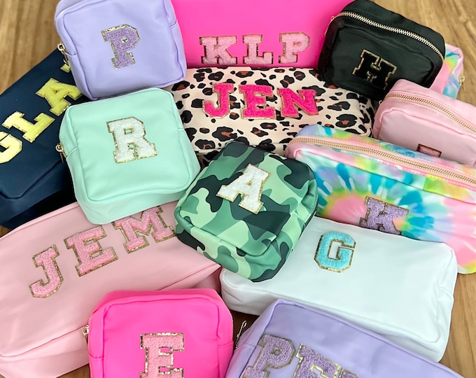 Clear Bags for Letter Patches Initial Makeup Bags Cosmetic Bag Brides ...