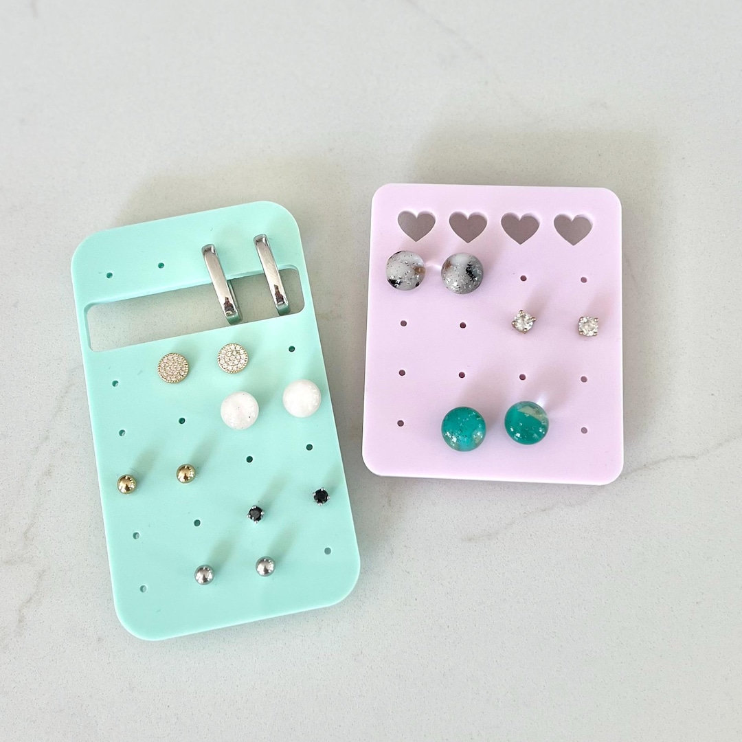 Travel Earring Holder | Mini Acrylic Earring Card | Jewelry Organizer ...