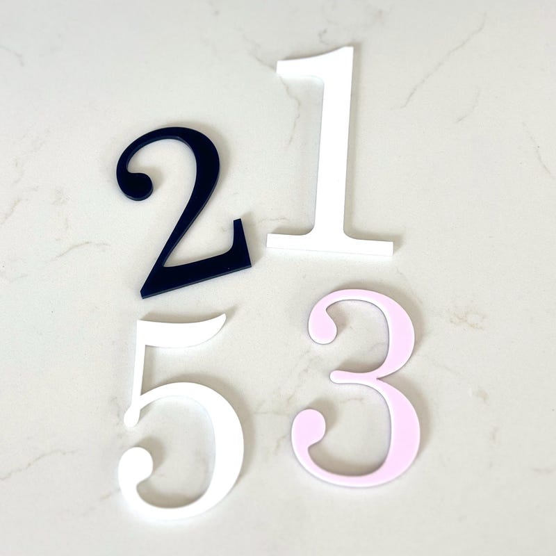 Acrylic Numbers - Etsy