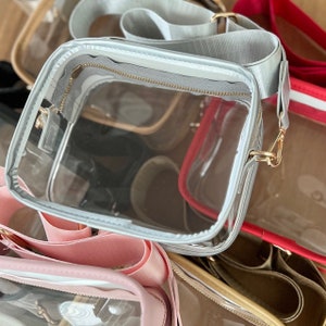 Game Day Bag With Varsity Letter Patches | Clear Stadium Bag With Team ...