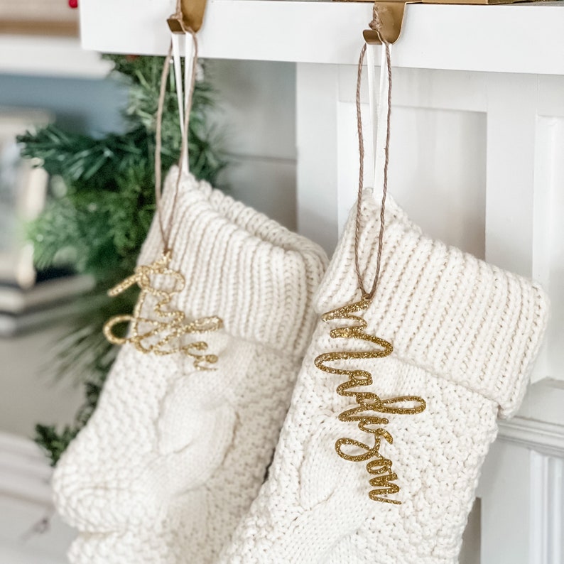 Stocking Name Tags Names for Stocking Acrylic Names - Etsy
