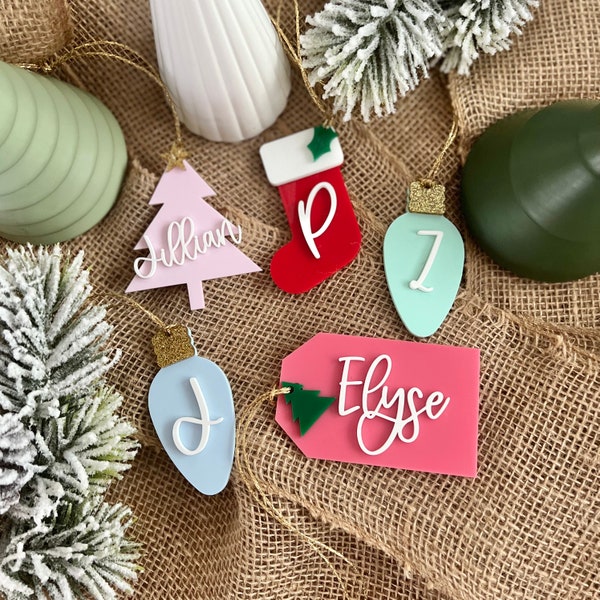 Christmas Name Tag - Etsy