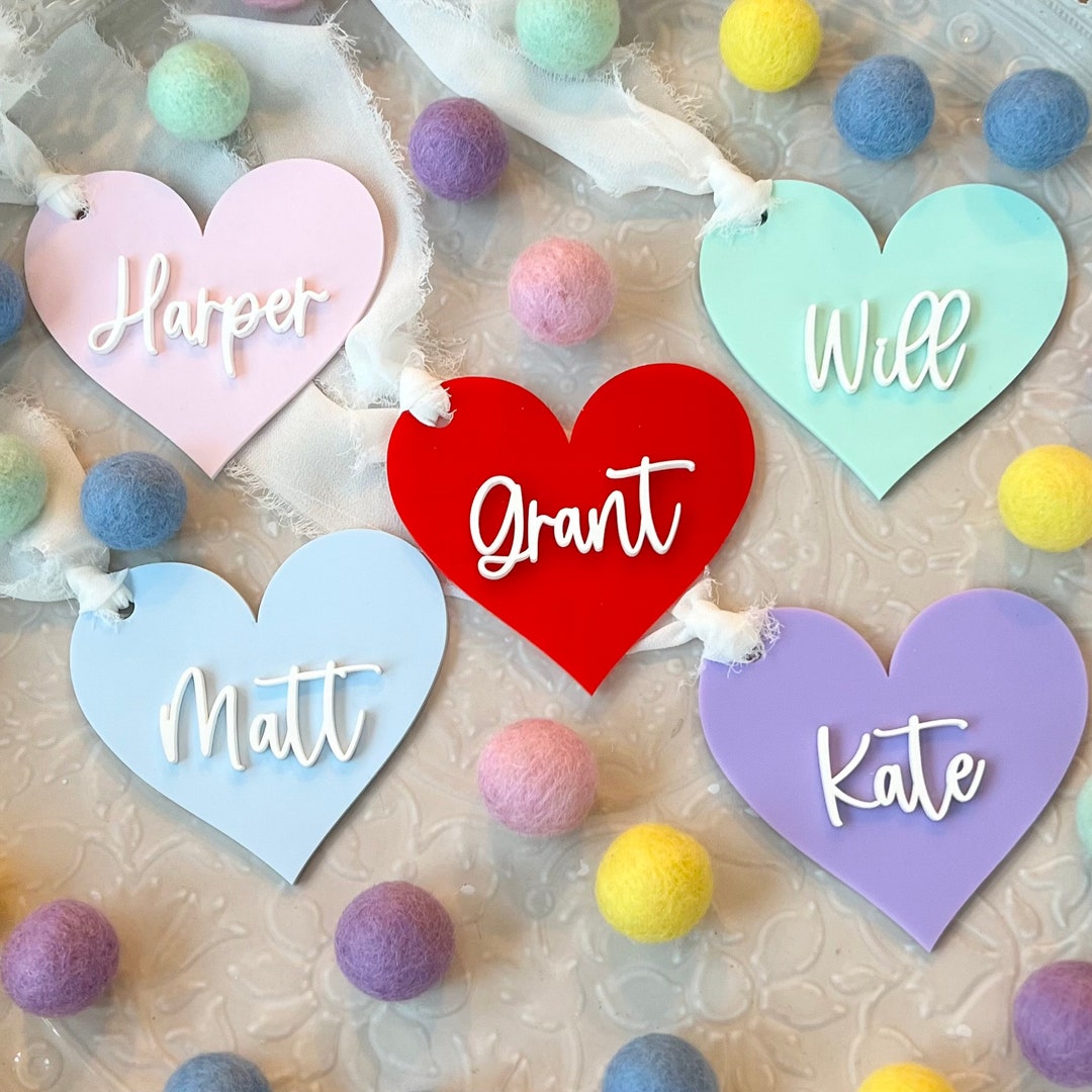 Valentine Basket Tags | Valentine Name Tags | Valentine's Day Gift ...