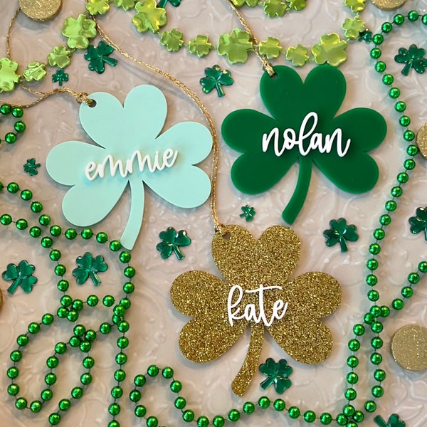 Shamrock Name Tags - Etsy