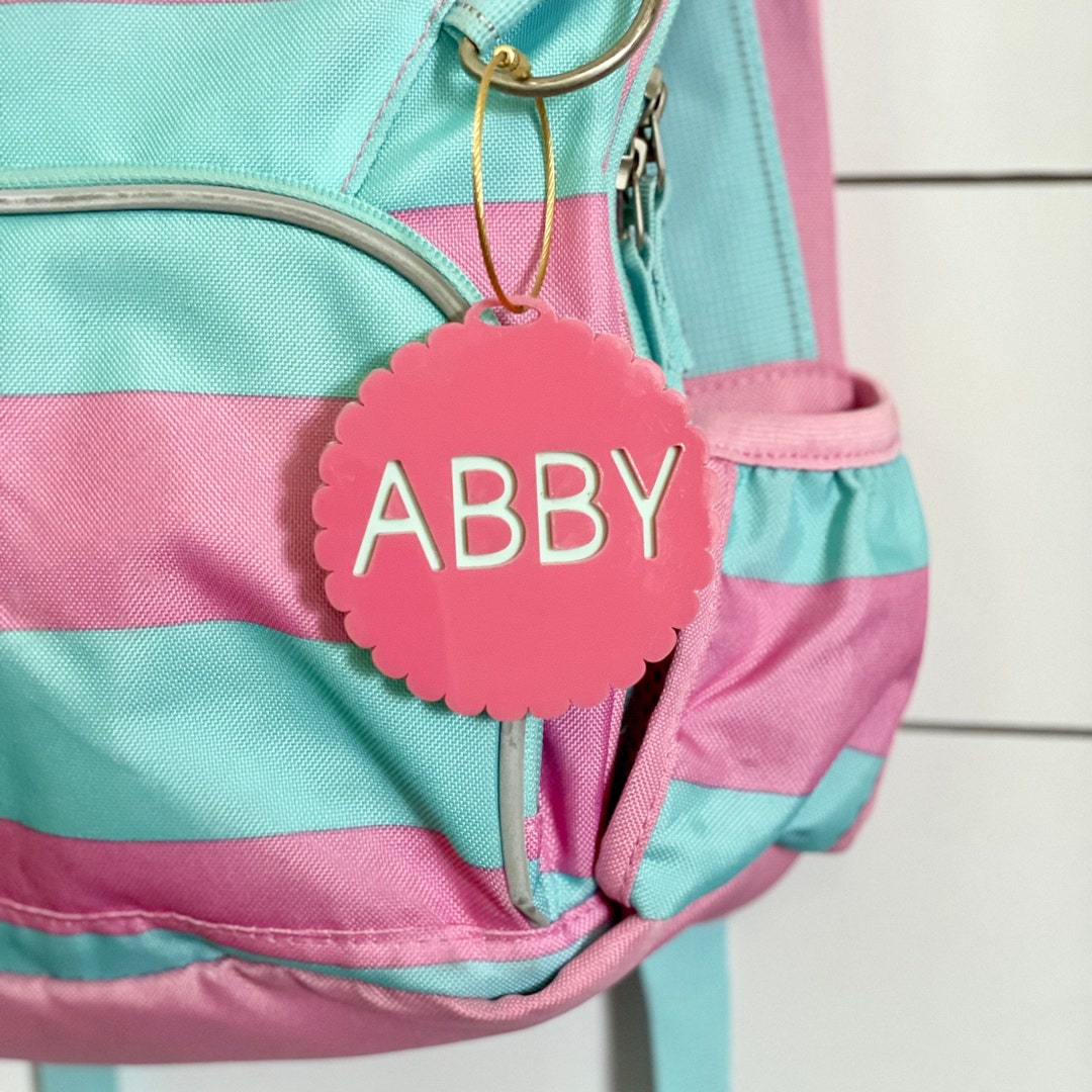 Monogram Bag Charm | Monogram Bookbag Tag | Backpack Bag Charm ...