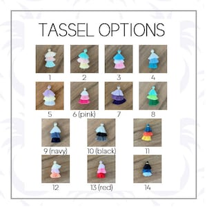 Varsity Letter Keychain With Mini Ombre Tassel | Initial Zipper Pull ...