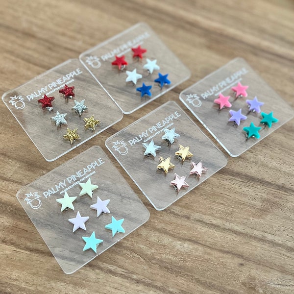 Star Shaped Studs - Etsy