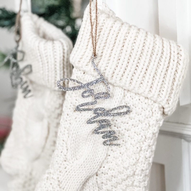 Stocking Name Tags Names for Stocking Acrylic Names - Etsy