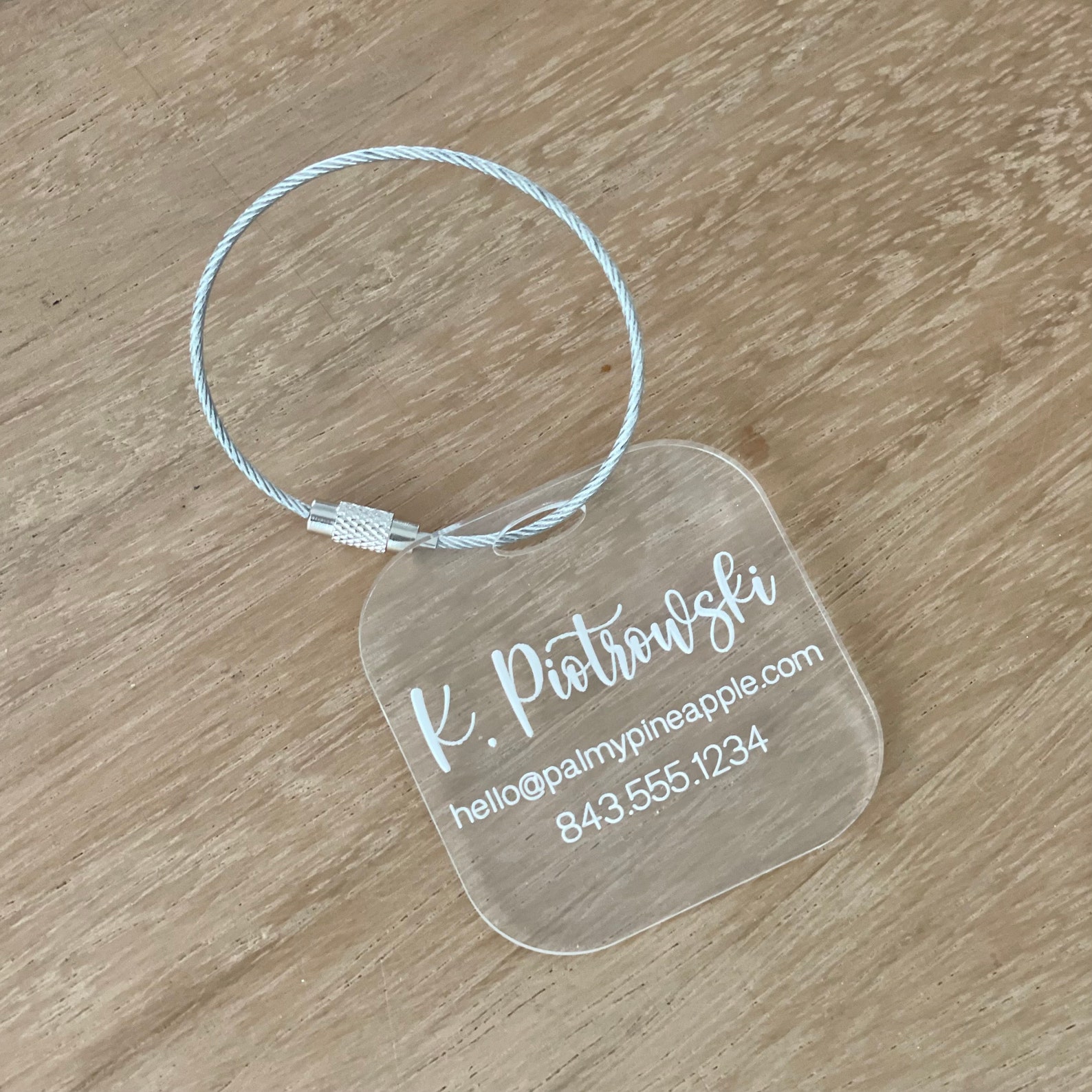 Acrylic Luggage Tag Personalized Luggage Tag Address Tag - Etsy