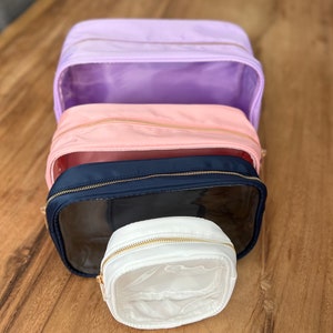 HEART & INITIAL PATCH Bag | Valentines Gift Bag | Cosmetic Bag | Love ...