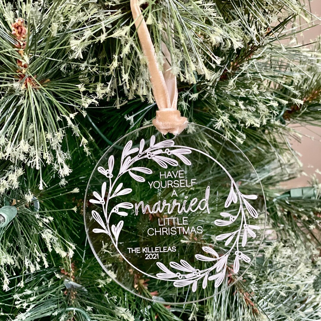 Wedding Christmas Ornament | Personalized Wedding Gift | Newlywed ...