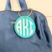 Varsity Letter Keychain With Mini Ombre Tassel Initial Zipper Pull ...