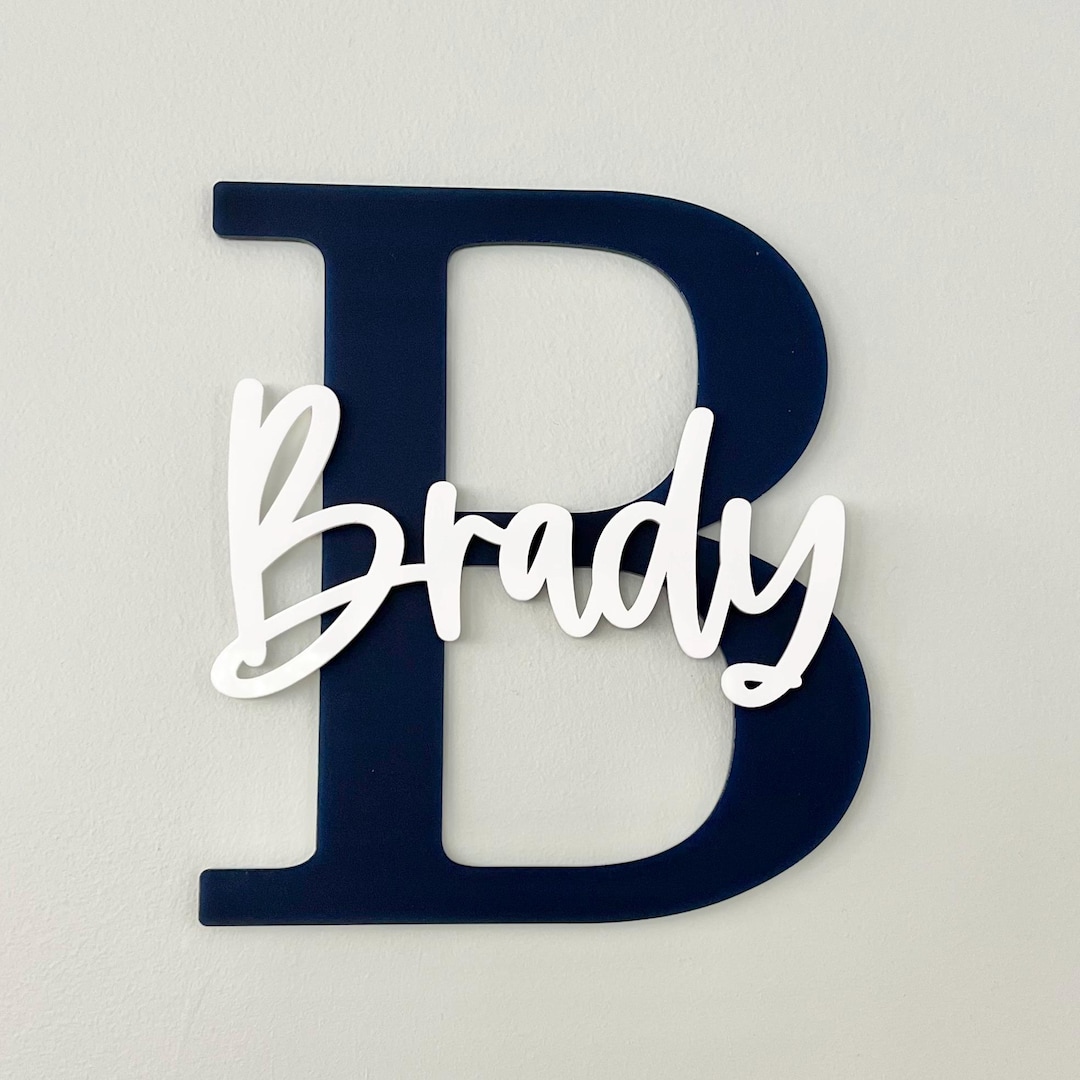 Name Sign | Kids Room Name Sign | Initial Sign| Name Wall Art | Child ...
