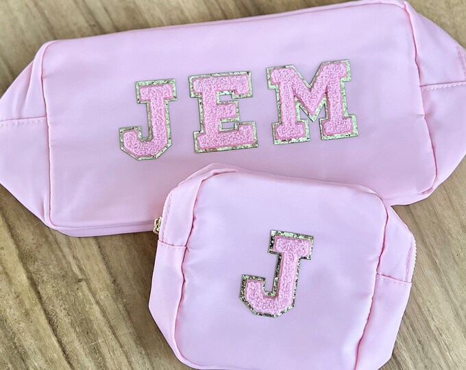Clear Bags for Letter Patches Initial Makeup Bags Cosmetic Bag Brides ...