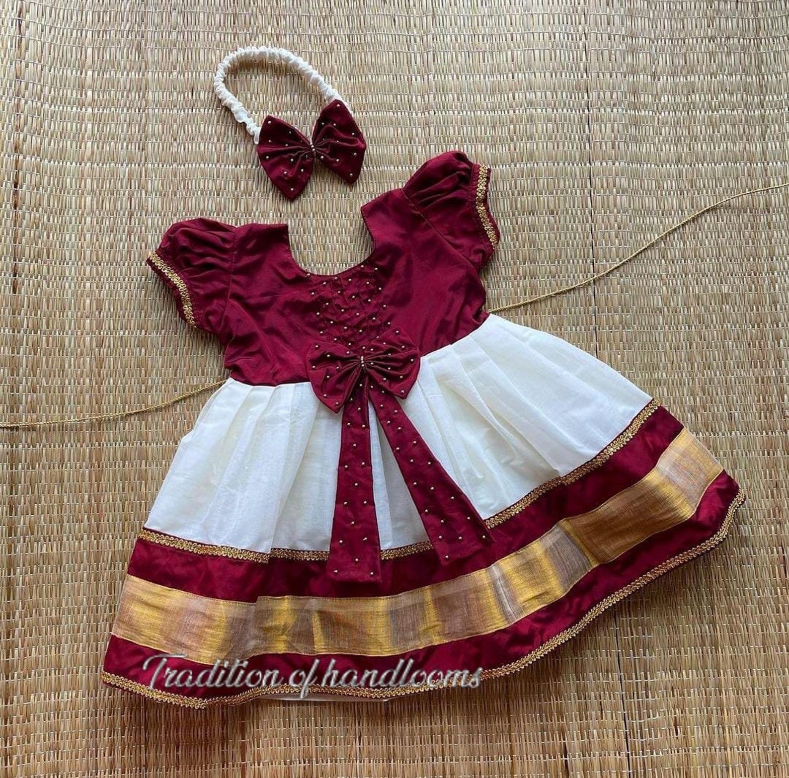 Onam and Vishu Wear Kids Traditional Frocks 1 to 5years Ethnic Kids ...