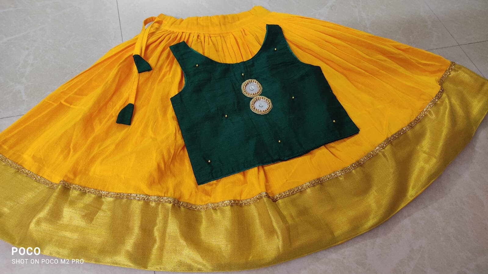 Onam Special Ethnic Wear Pavada Blouse for Girls 1-8 Years - Etsy