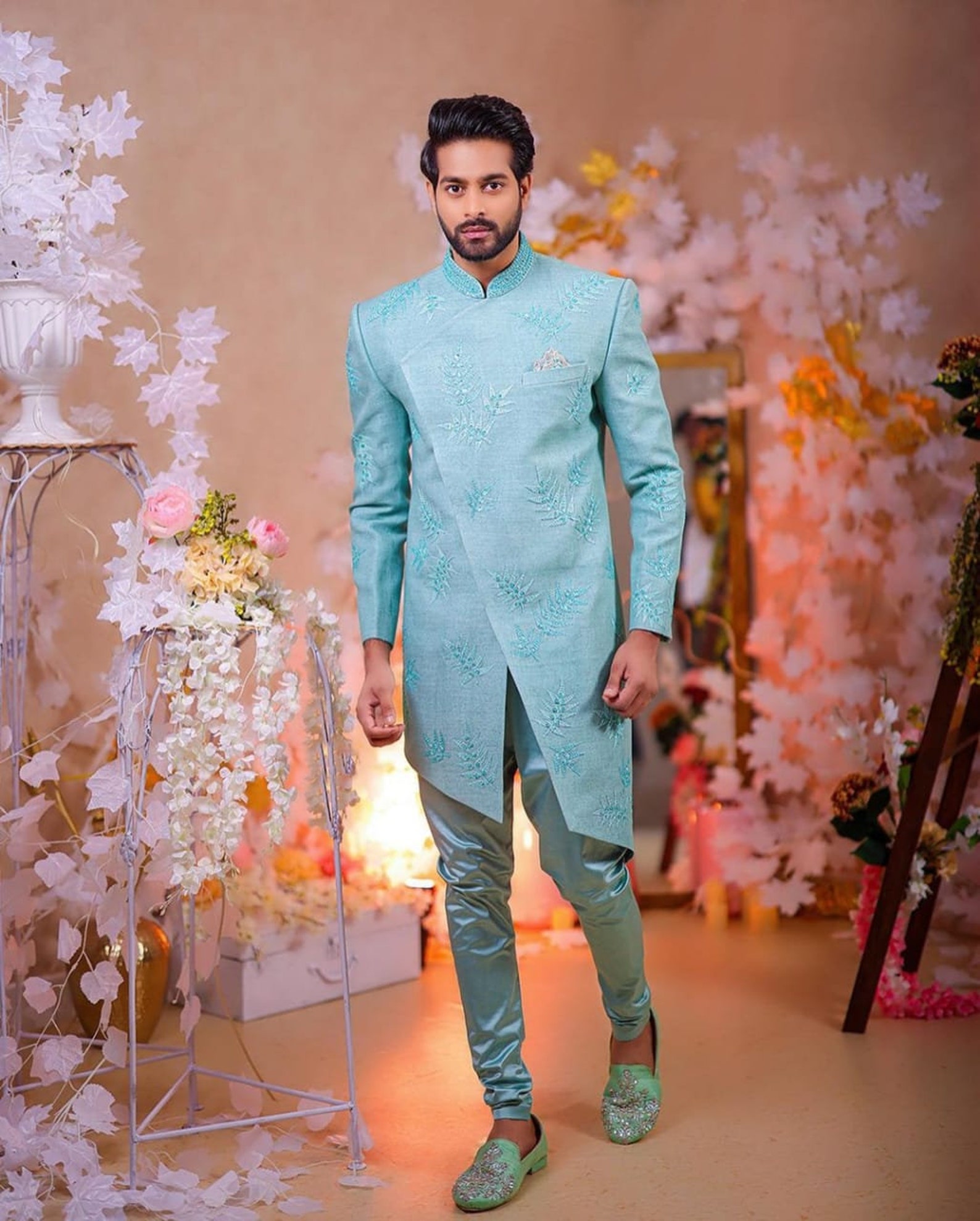 Ethnic Indian Traditional Wear Men's Sherwani and Dhoti - Etsy