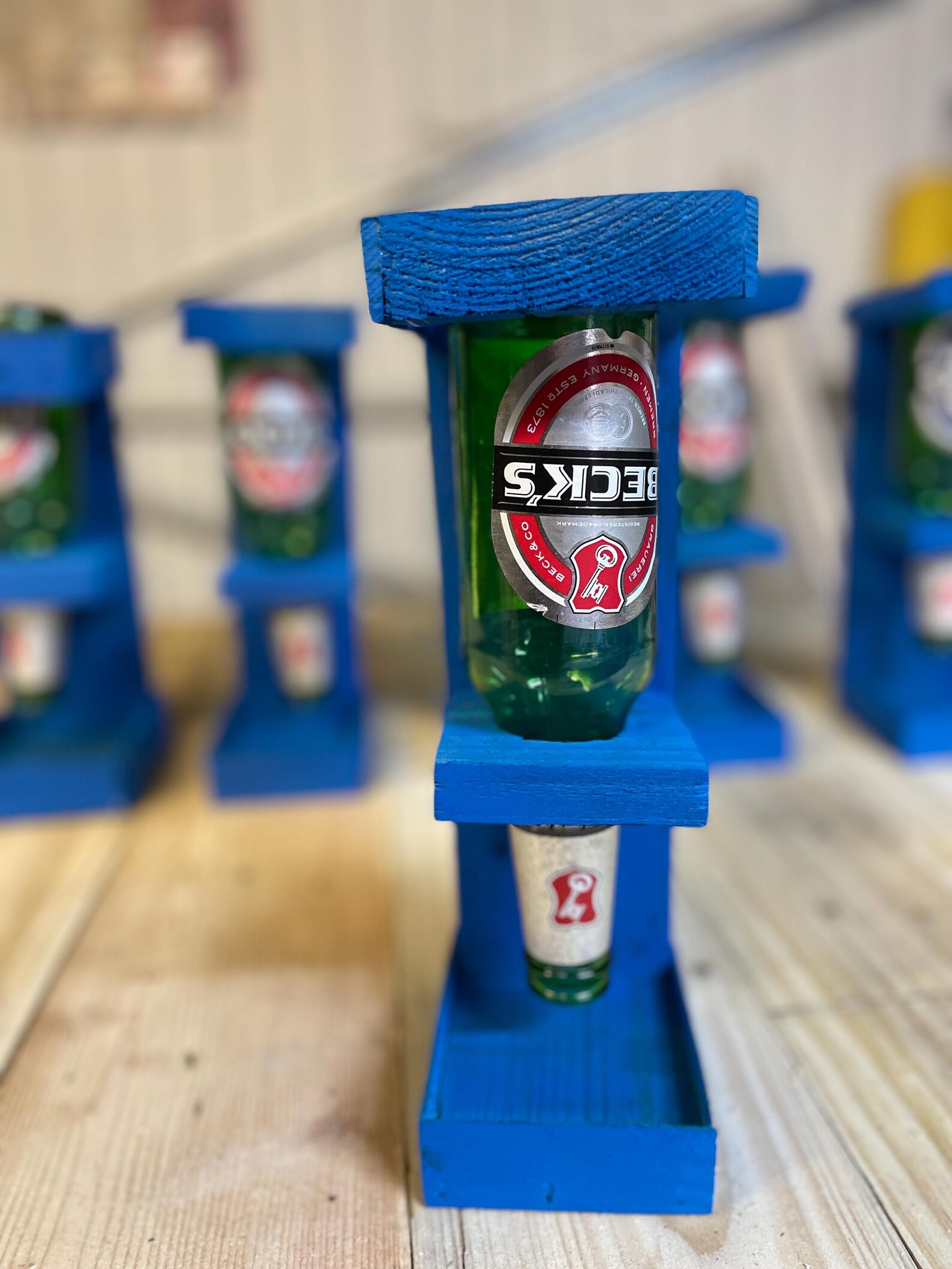 Beer Bottle Bird Feeder Made From Reclaimed Wood. - Etsy
