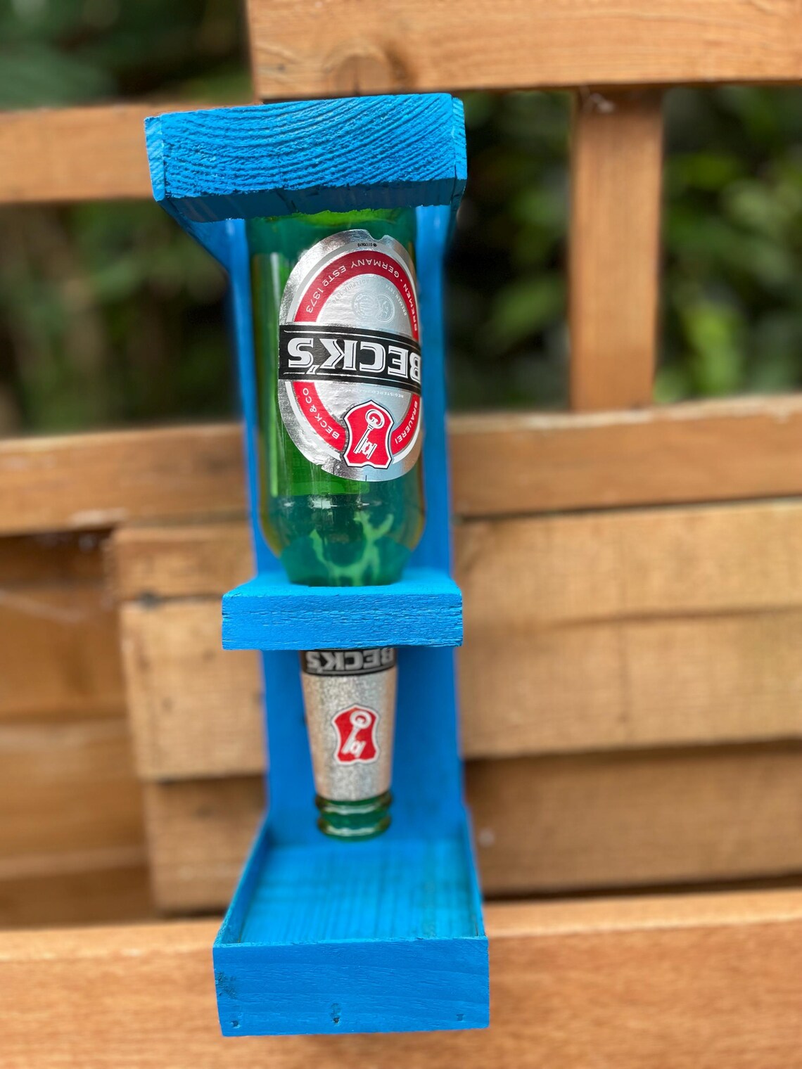 Beer Bottle Bird Feeder Made From Reclaimed Wood. - Etsy